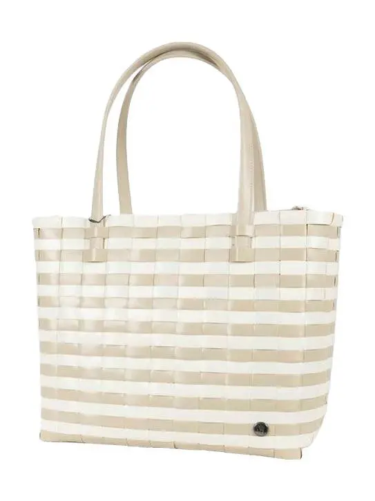 HANDED BY Sunny Bay Recycled Plastic Weekender - Pale Grey/pearl White