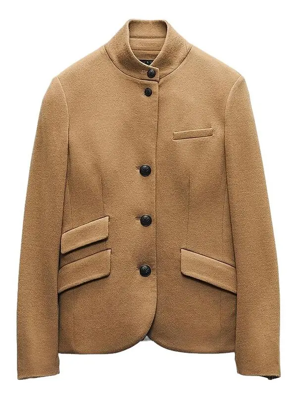 Rag & Bone Slade Japanese Wool Blazer - Camel
