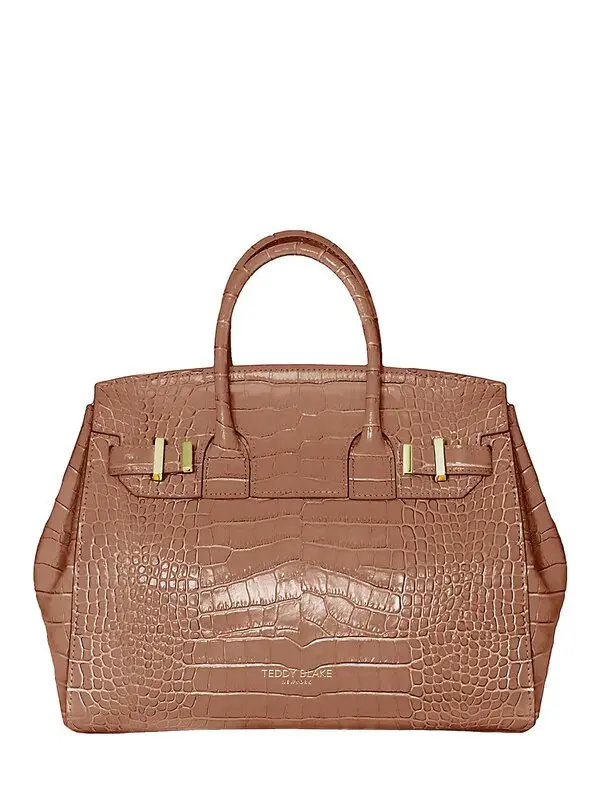 TEDDY BLAKE Gigi Croco 11 Handbag - Darkblush