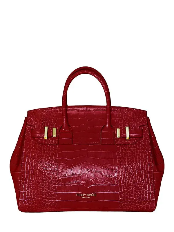 TEDDY BLAKE Gigi Croco 11 Handbag - Red