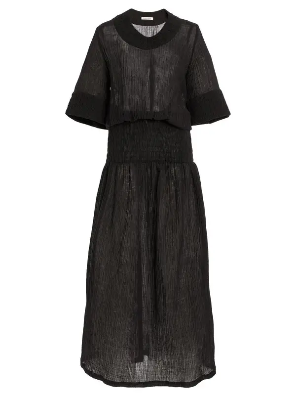 BY MALENE BIRGER Anais Shirred Maxi Dress - Black