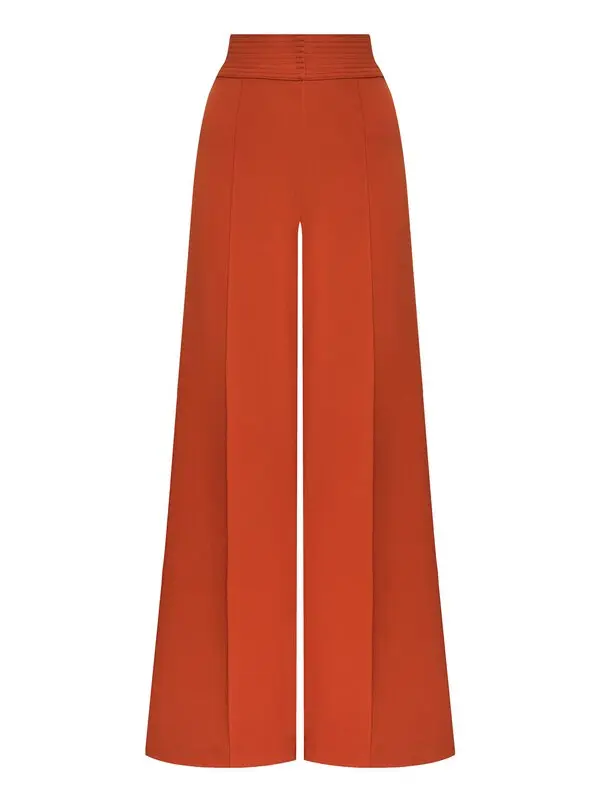 ANDRES OTALORA Shilpa High-rise Wide-leg Trousers - Orange