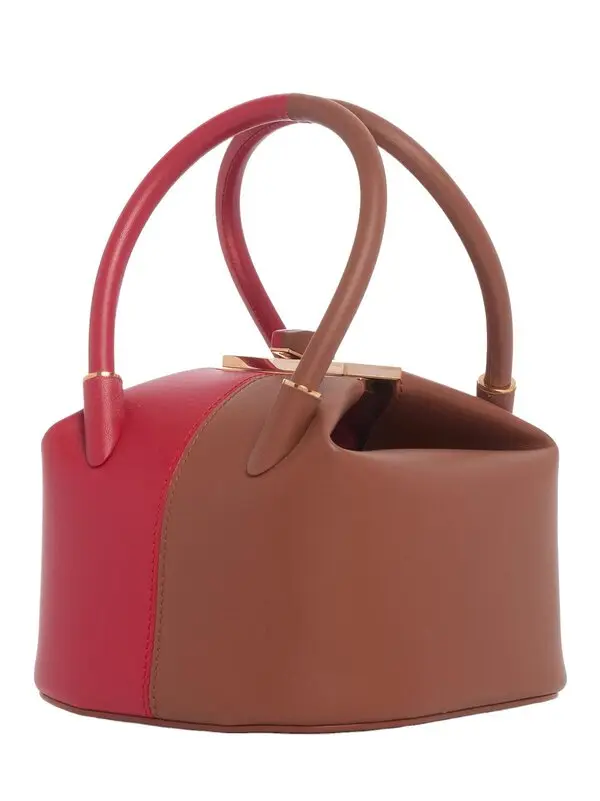 Gabriela Hearst Mini Baez Bag - Cognac/red