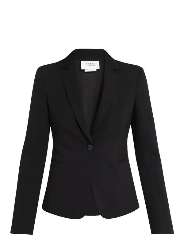Akris Wool Jersey Tailored Blazer - Black