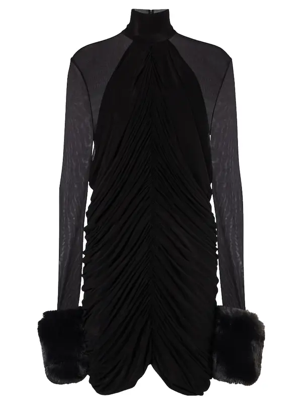 Magda Butrym Ruched Mini Dress - Black