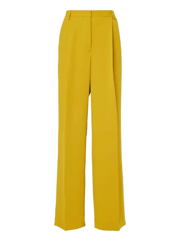 Valentino Garavani Grisaille Virgin Wool Straight Pants - Black