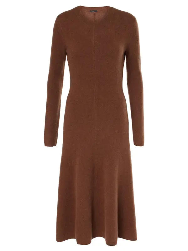 JOSEPH Cashmere-blend Midi Dress - Brown