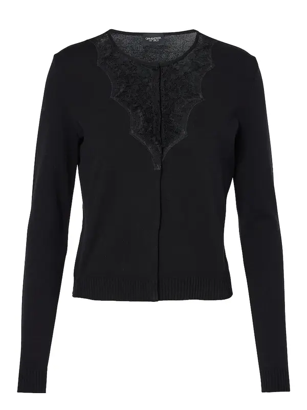 Giambattista Valli Lace-trimmed Cardigan - Black