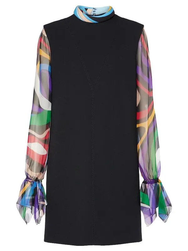 Emilio Pucci Marmo Cady Shift Dress - Black