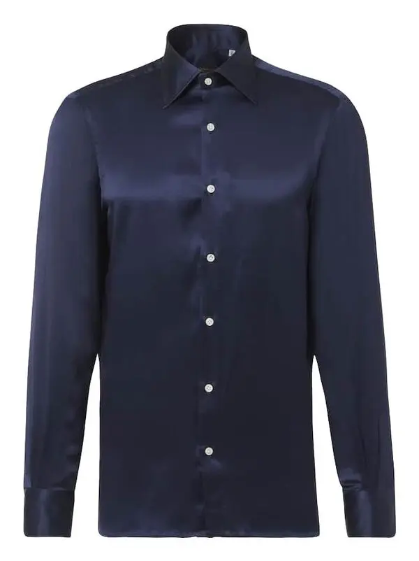 Rubinacci Silk Shirt - Blue