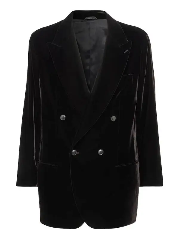 Giorgio Armani Velvet Blazer - Brown