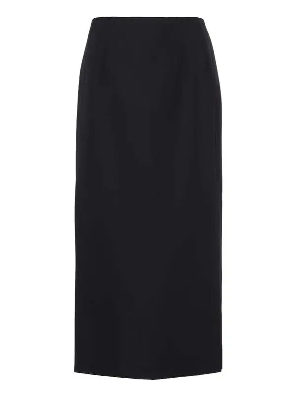 Valentino Garavani Virgin Wool Pencil Skirt - Black