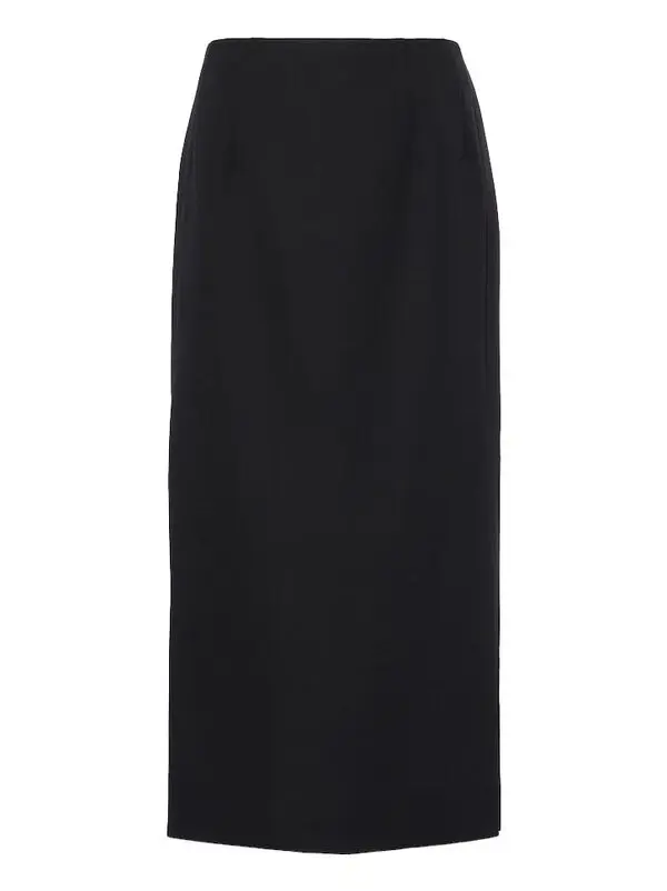 Valentino Garavani Virgin Wool Pencil Skirt - Black