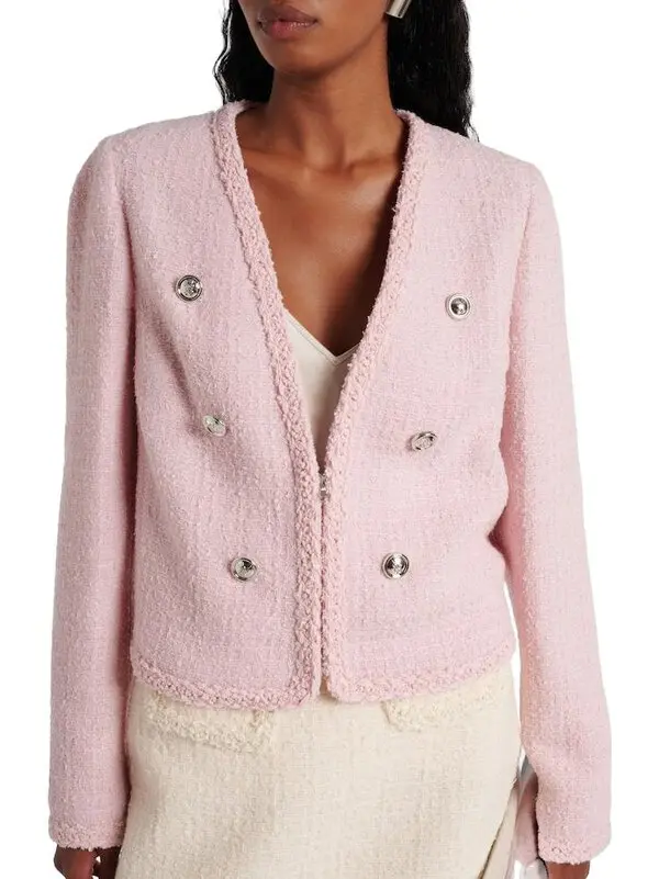 Giambattista Valli Wool-blend Tweed Jacket - Pink
