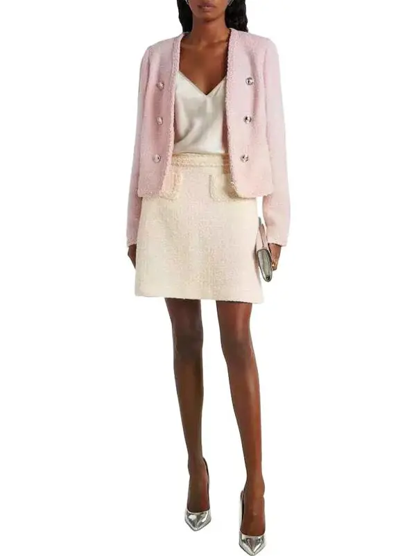 Giambattista Valli Wool-blend Tweed Jacket - Pink