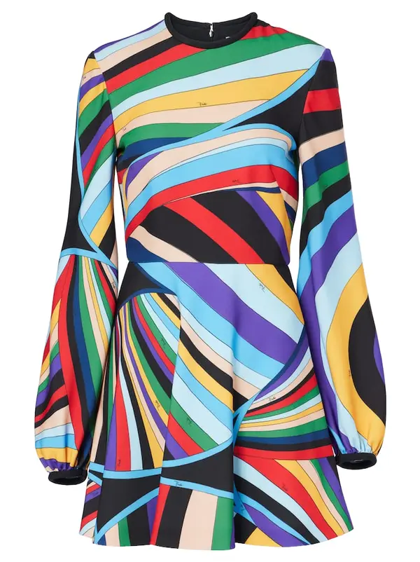 Emilio Pucci Iride Printed Cady Minidress - Multicoloured
