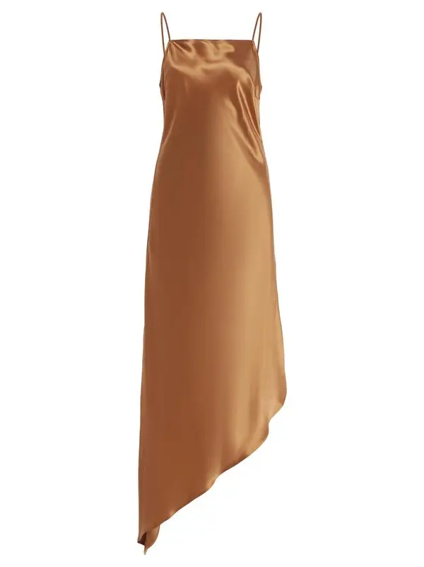 BY MALENE BIRGER Leviana Satin Midi Slip Dress - Bronze