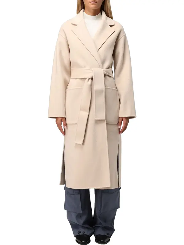 Woolrich Tie Detailed Coat - Beige