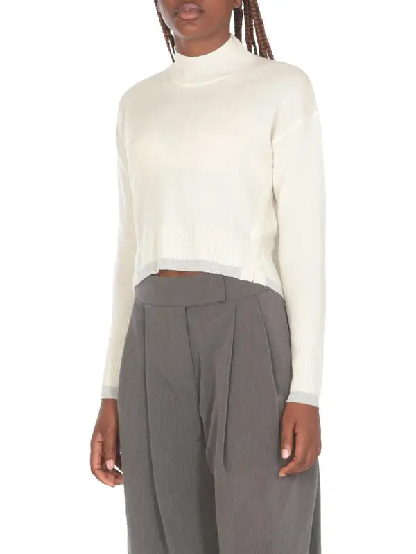 Pinko High Neck Pullover - White