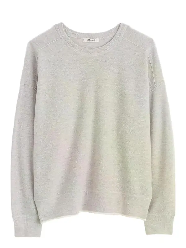 Madewell Merino Wool Crewneck Sweatshirt - Light Hthr Grey Combo