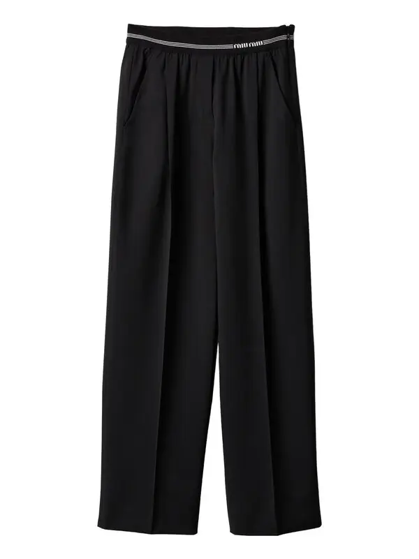 Miu Miu Wool Joggers - Black