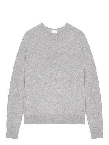 Saint Laurent Cashmere Crewneck Sweater - Gris Chine