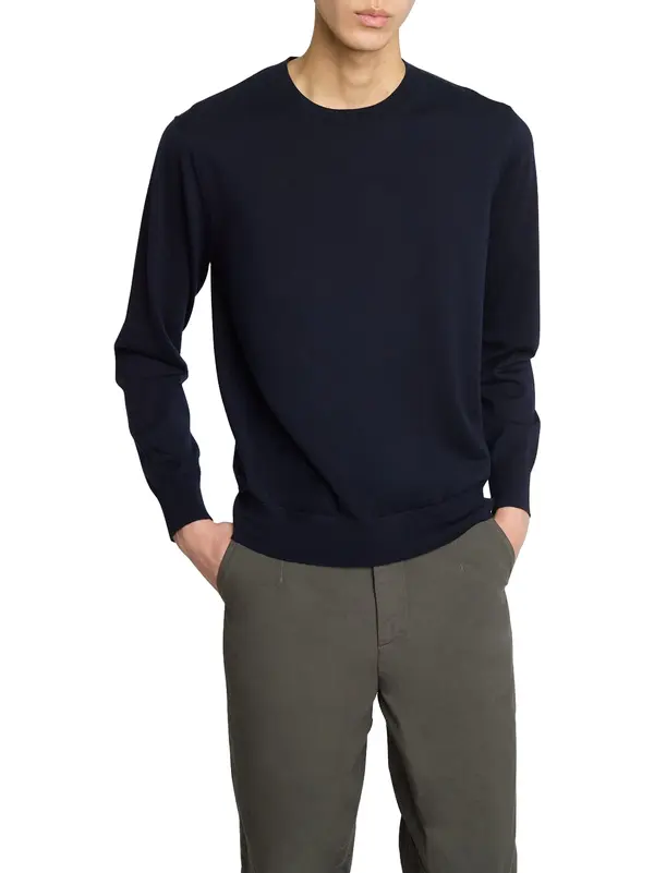 Dries Van Noten Murton Wool Sweater - Navy