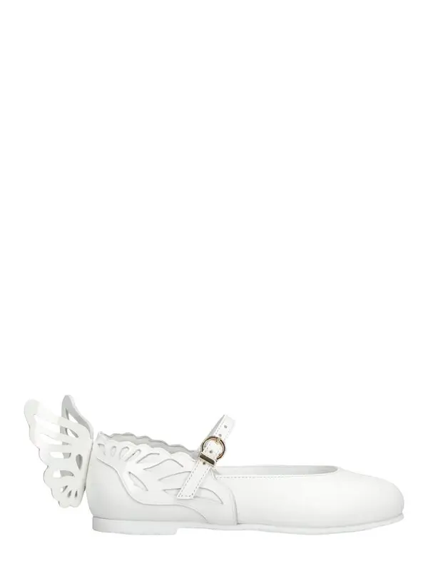 SOPHIA WEBSTER Leather Heavenly Ballet Flats - White