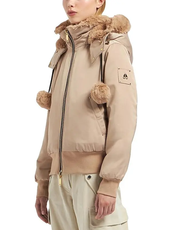 Moose Knuckles Debbie Reversible Bomber Jacket - Champagne
