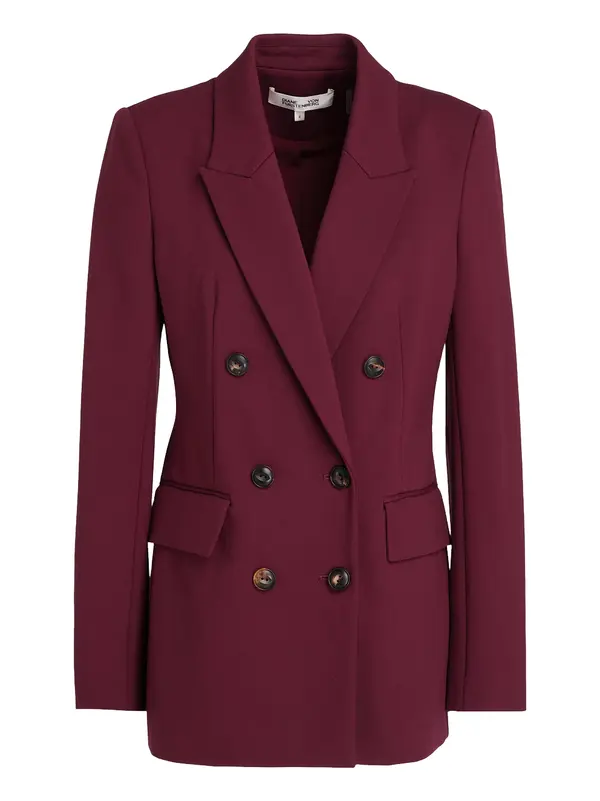 Diane Von Furstenberg Maira Double-breasted Jersey Blazer - Grape