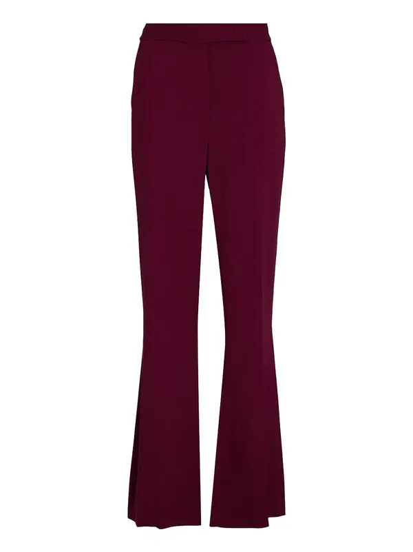 Diane Von Furstenberg Nolan Crepe Flared Trousers - Burgundy