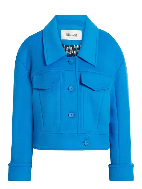 Diane Von Furstenberg Dixon Wool-felt Jacket - Azure