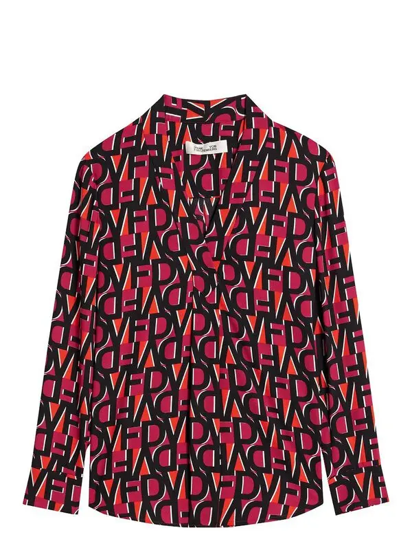 Diane Von Furstenberg Sanorah Printed Top - Red