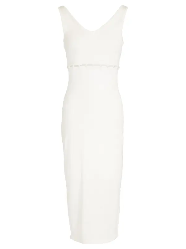 Naadam Cutout Button-embellished Midi Dress - White