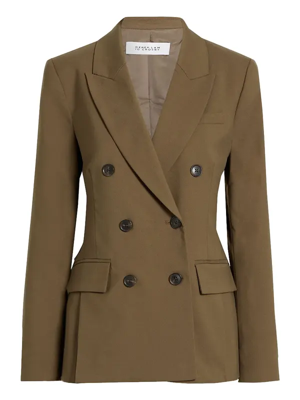 Derek Lam 10 Crosby Sandra Twill Blazer - Army Green