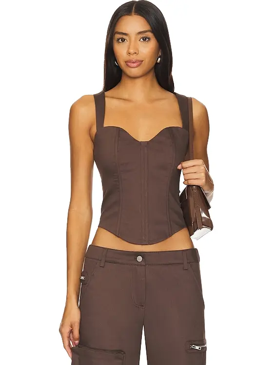 BY.DYLN Lucious Top - Chocolate