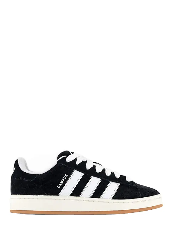 Adidas Campus Brand-stripe Suede Low-top Trainers - Black White