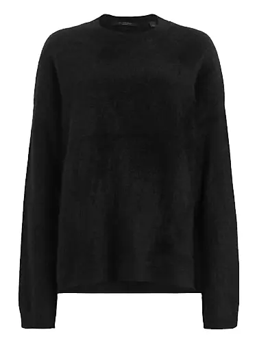 ALLSAINTS Rebel Crew-neck Brushed-cashmere Jumper - Black