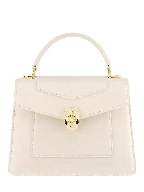 BVLGARI Serpenti Rattan Shoulder Bag - White
