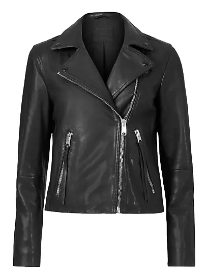ALLSAINTS Dalby Slim-fit Leather Biker Jacket - Black