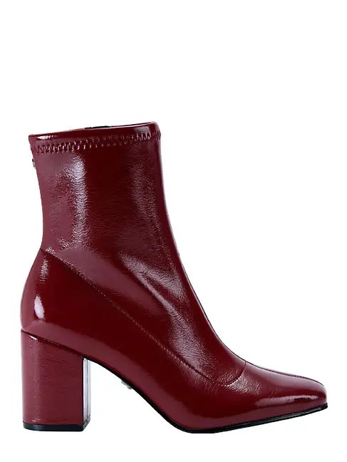 Carvela Strut Heeled Faux-leather Ankle Boots - Red