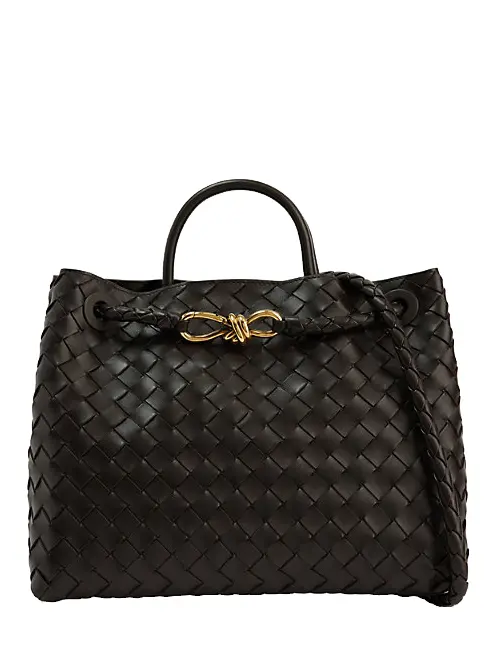 Bottega Veneta Andiamo Suede Leather Tote - Fondant-m Brass-fond
