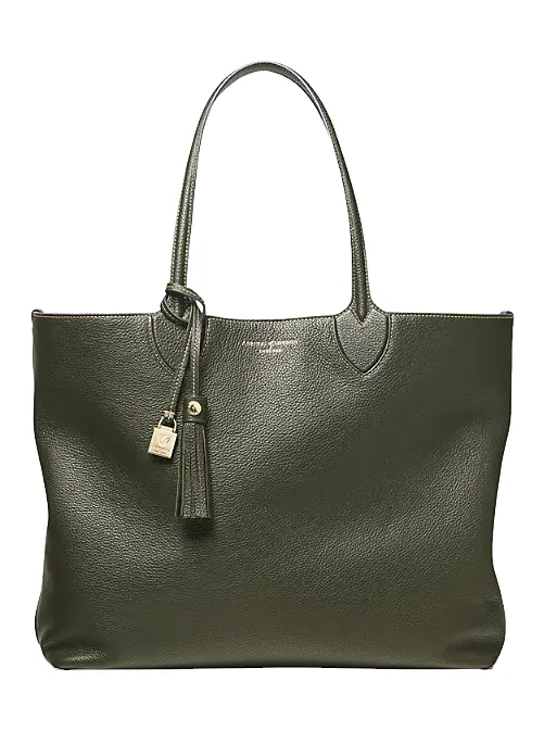 ASPINAL OF LONDON Hudson Oversized Leather Tote Bag - Green