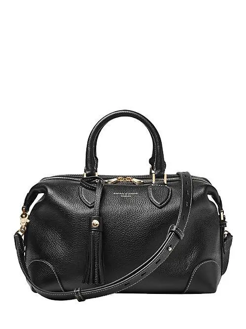 ASPINAL OF LONDON The Hudson Midi Leather Bag - Black