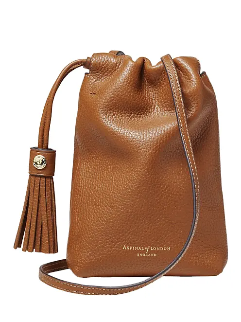 ASPINAL OF LONDON Hudson Cross-body Bag - Tan
