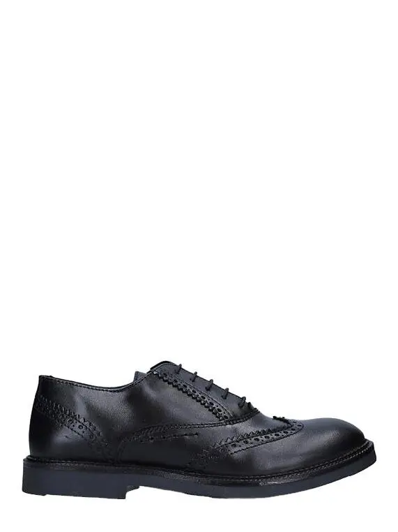 PAPOUELLI Riley Leather Brogues - Black