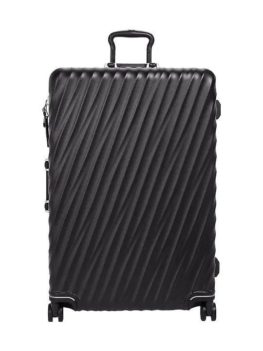 Tumi Extended Trip Expandable Four-wheel Shell Checked Suitcase 76cm - Black Texture