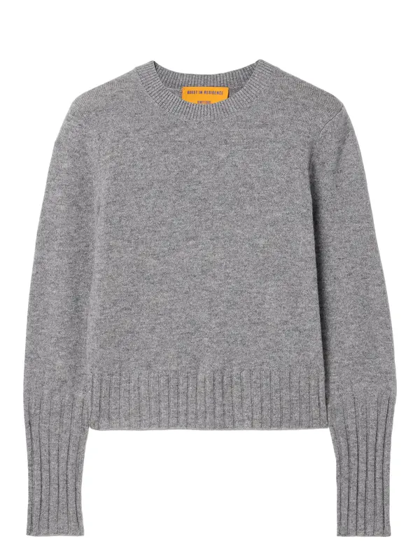 Guest In Residence Shrunken Cashmere Sweater - Gray