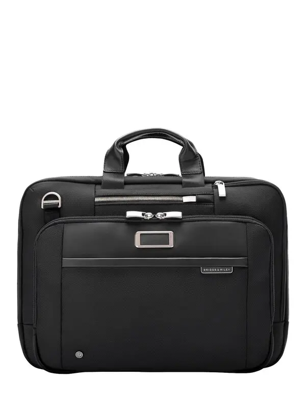 Briggs & Riley Large Expandable Brief - Black