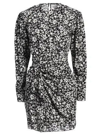 MARANT ETOILE Mini Floral-print Dress - Black